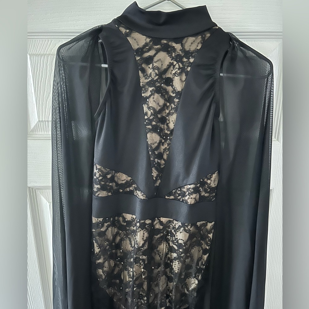 Kelle Dance Costume Black Lace Sequin With Built In S… - Gem